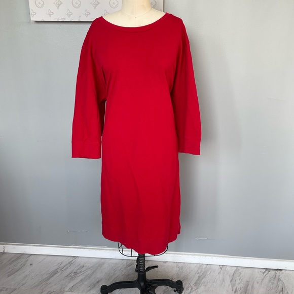Universal Standard | Dresses | Universal Standard Red Shirt Dress With ...